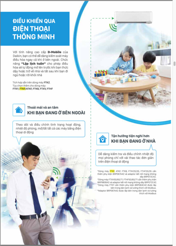 Máy lạnh treo tường Daikin FTKF50XVMV/RKF50XVMV (2.0 HP, Inverter)